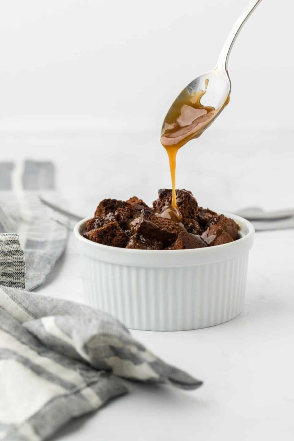 Gingerbread Bread Pudding (With Sticky Toffee Sauce) - Grandbaby Cakes