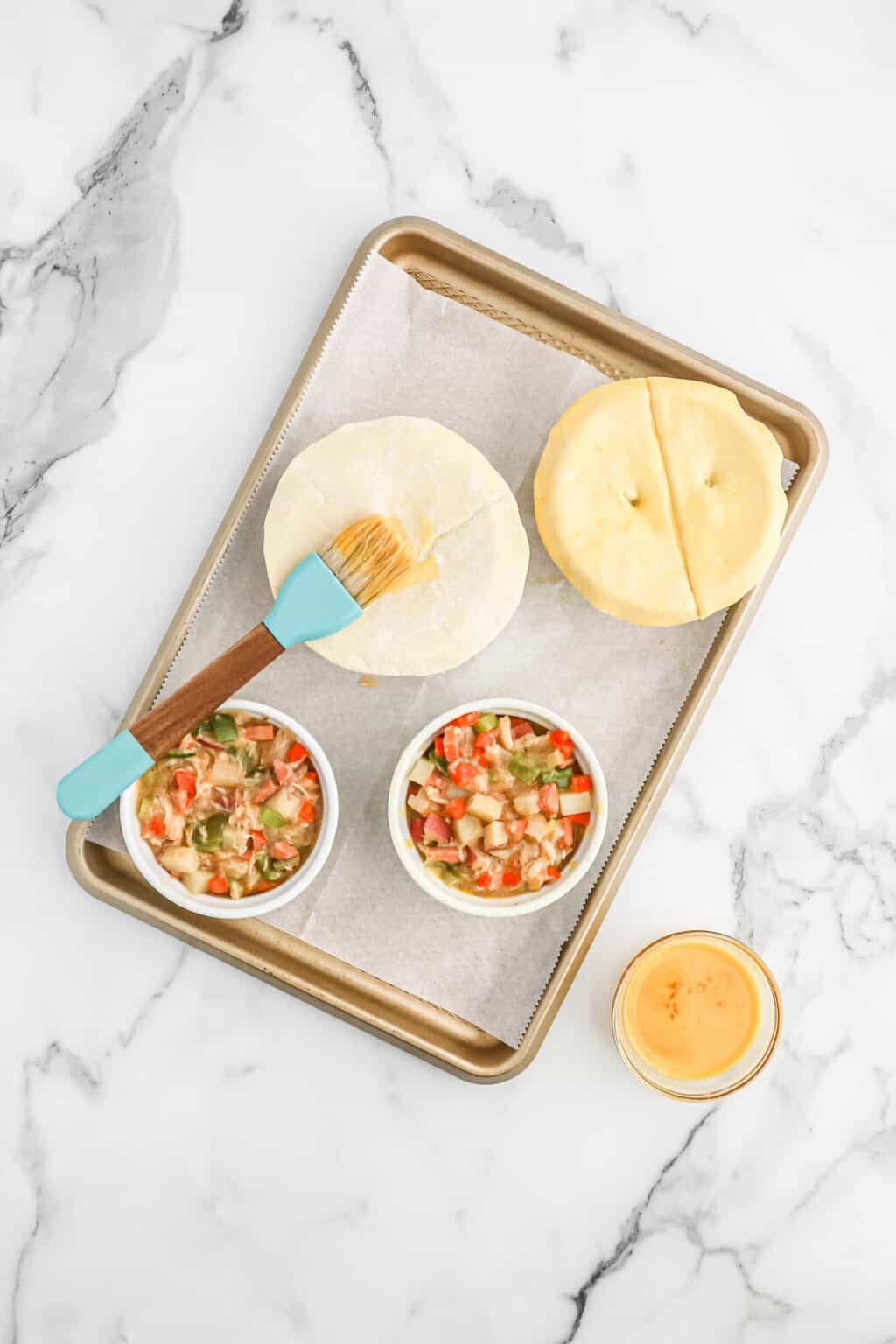 Andouille Creole Pot Pie - Grandbaby Cakes