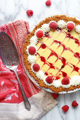 Key Lime Pie Recipe with Raspberry Swirl