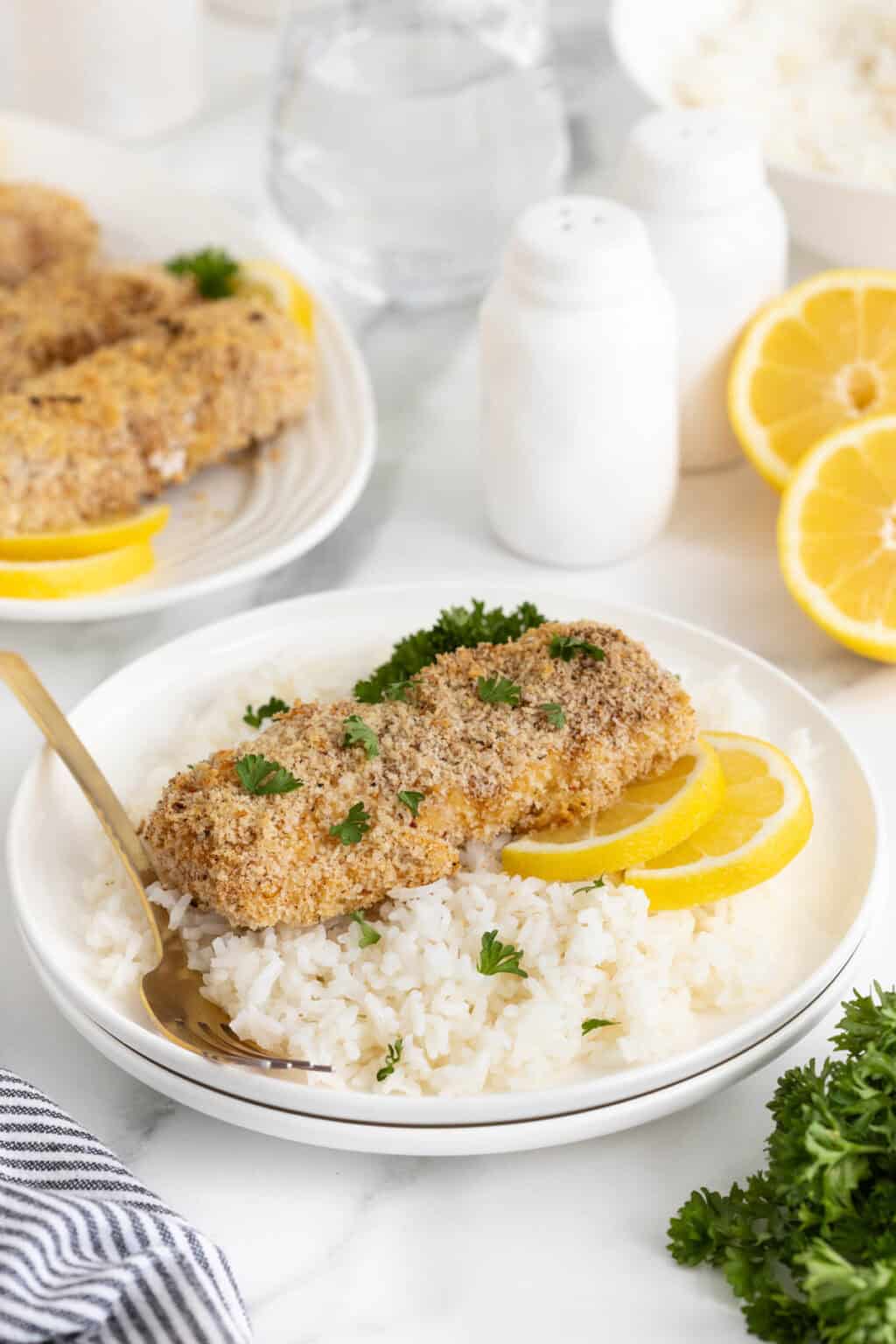 Crispy Panko Crusted Fish Recipe With Lemon & Seasonings