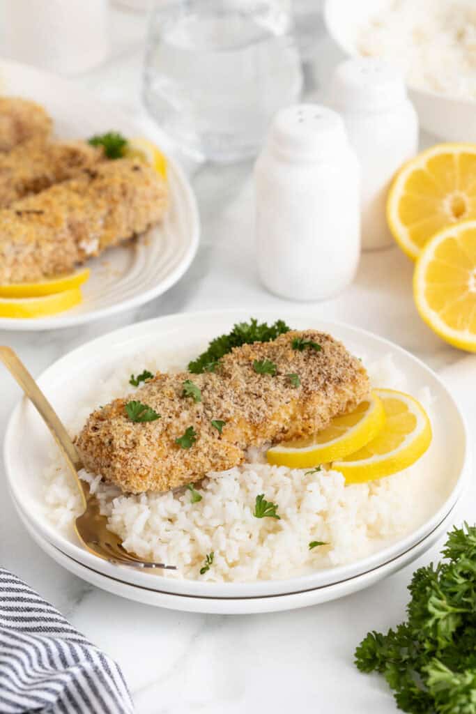 Crispy Panko Crusted Fish Recipe With Lemon & Seasonings