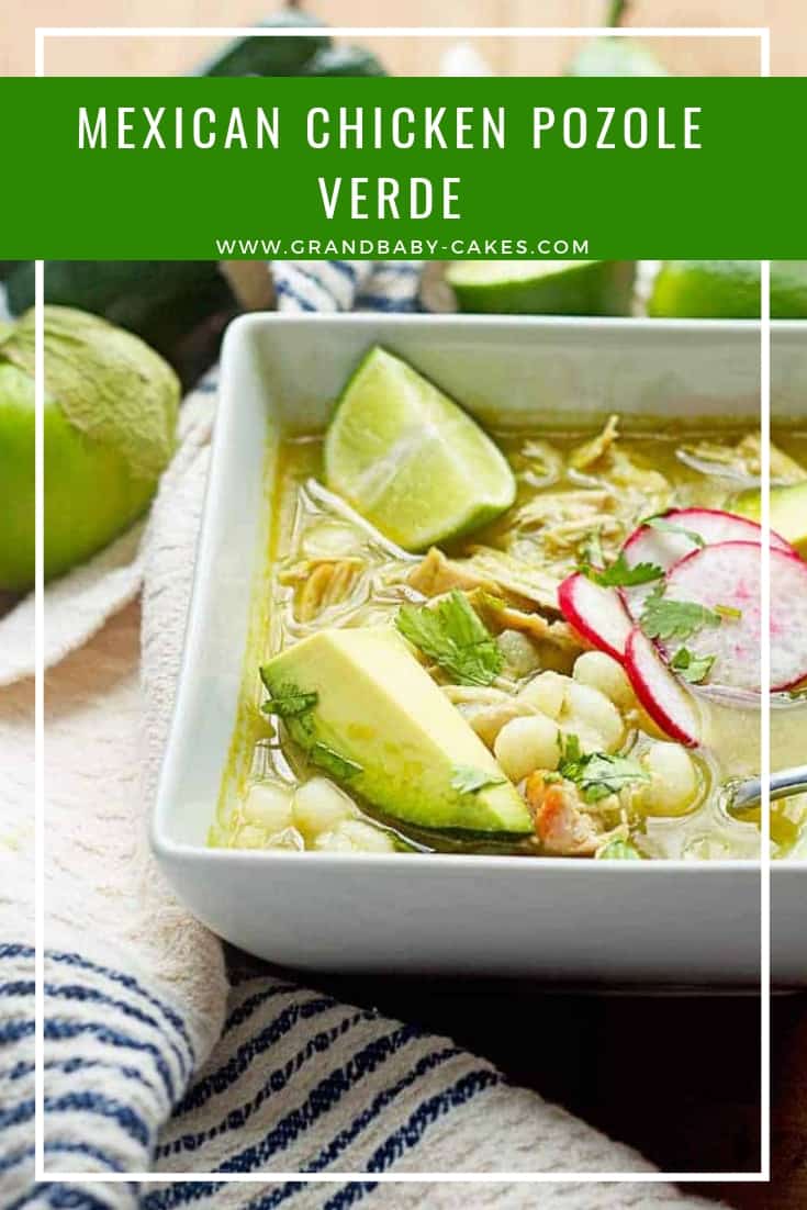 Chicken Pozole Verde (Chicken Pozole Recipe) - Grandbaby Cakes