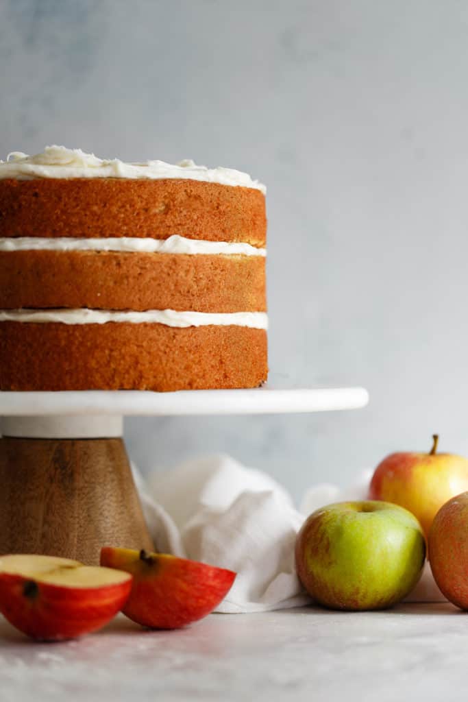Spiced Apple Cider Cake Recipe with Brown Butter Frosting