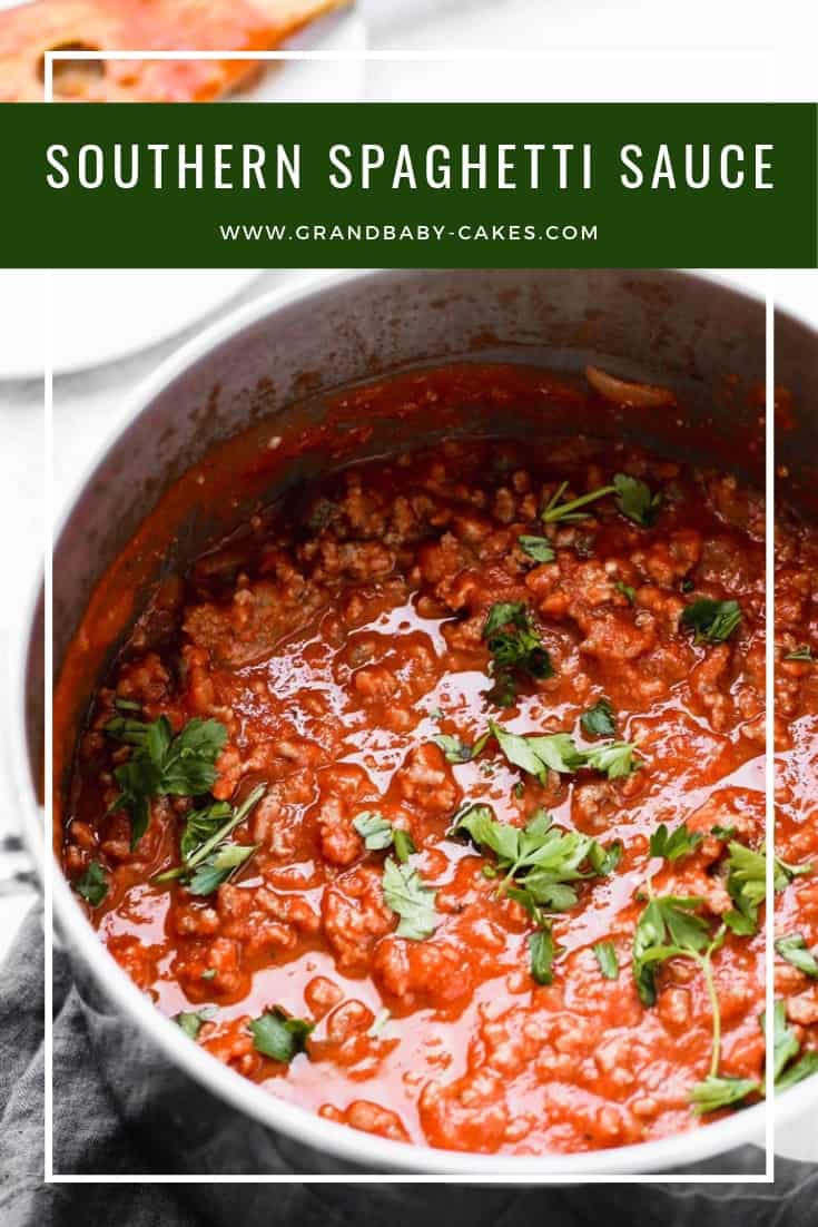 Homemade Southern Spaghetti Sauce- Grandbaby Cakes