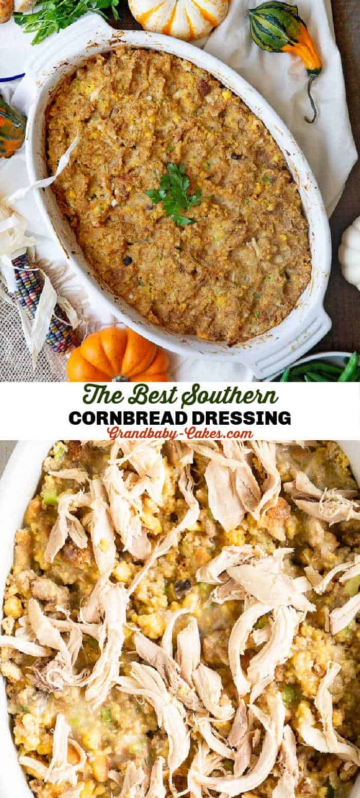 Authentic Southern Cornbread Dressing (From Mississippi) - Grandbaby Cakes