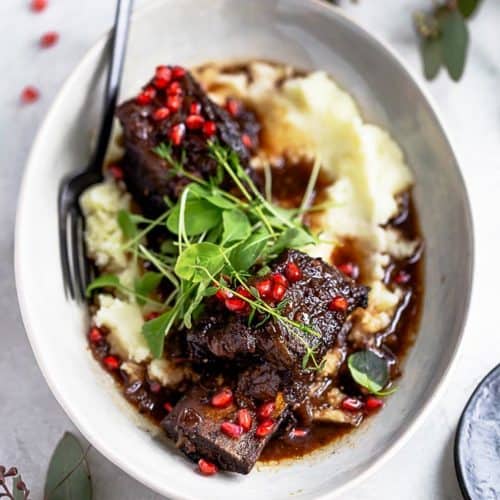 Pomegranate Braised Short Ribs Recipe - Grandbaby Cakes