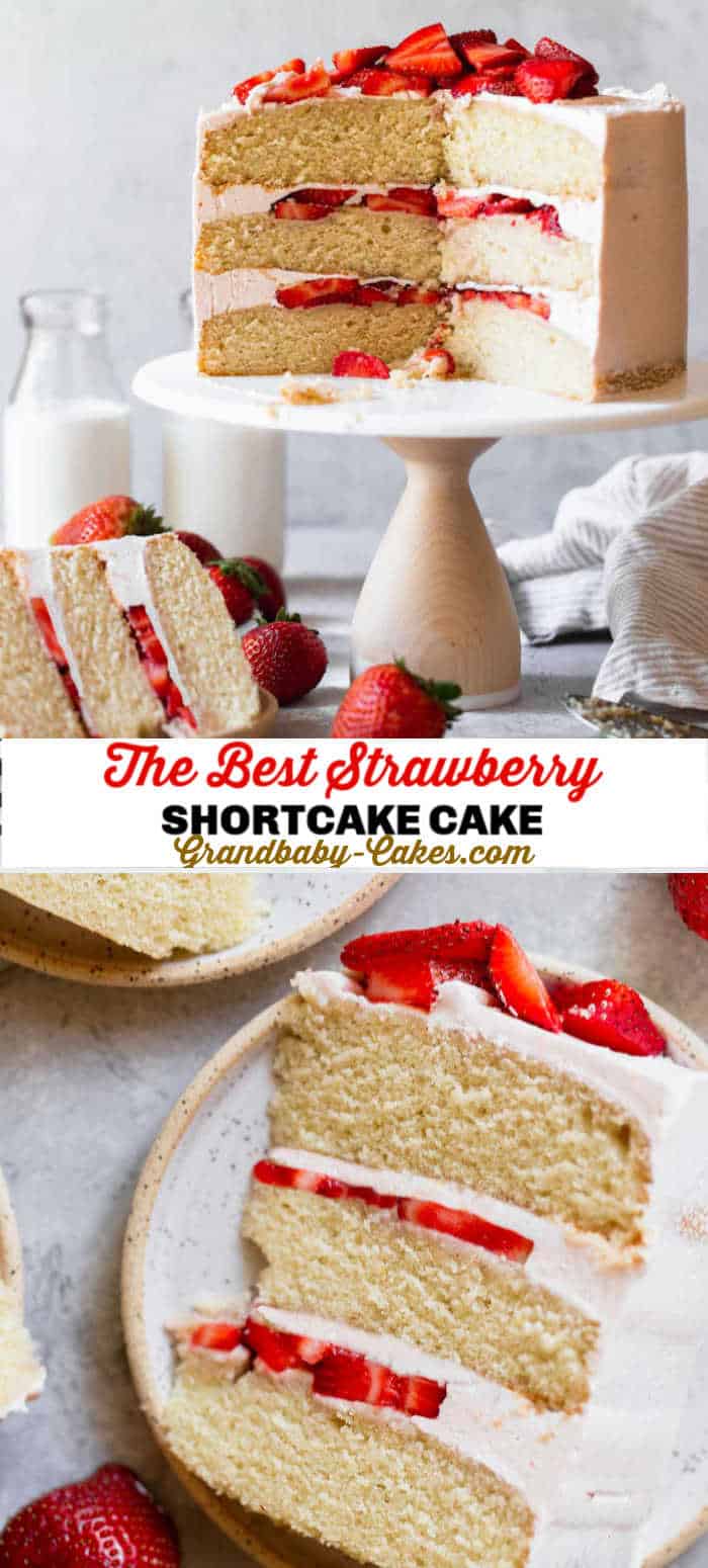 Strawberry Shortcake Cake - Grandbaby Cakes