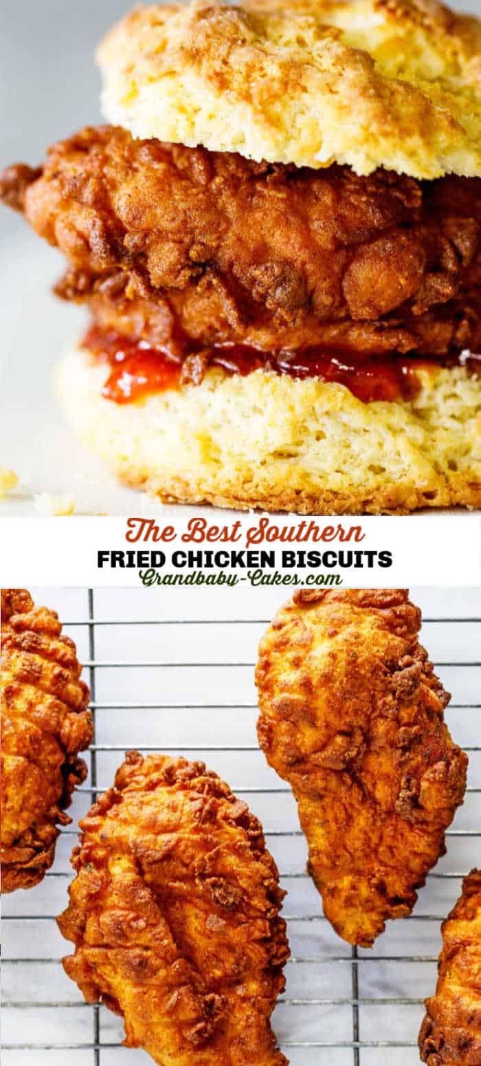 Southern Fried Chicken Biscuits - Grandbaby Cakes
