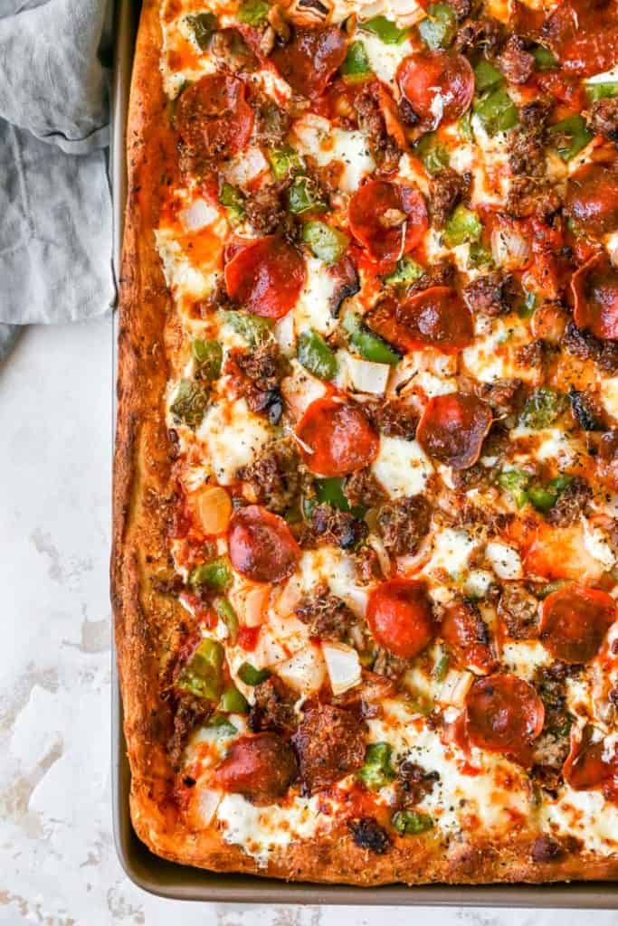 Homemade Sicilian Pizza (Done Right!) - Grandbaby Cakes