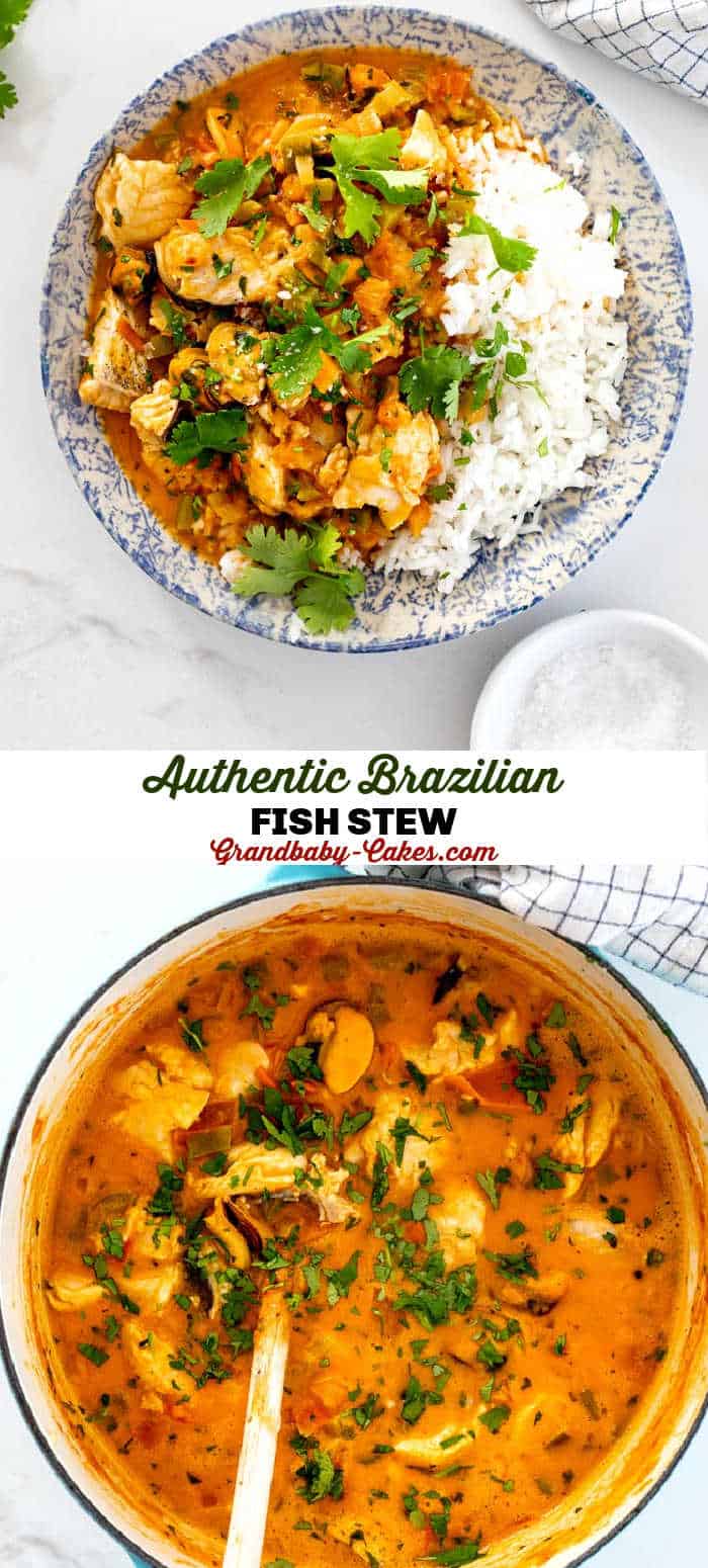Moqueca Recipe (Brazilian Fish Stew) - Grandbaby Cakes