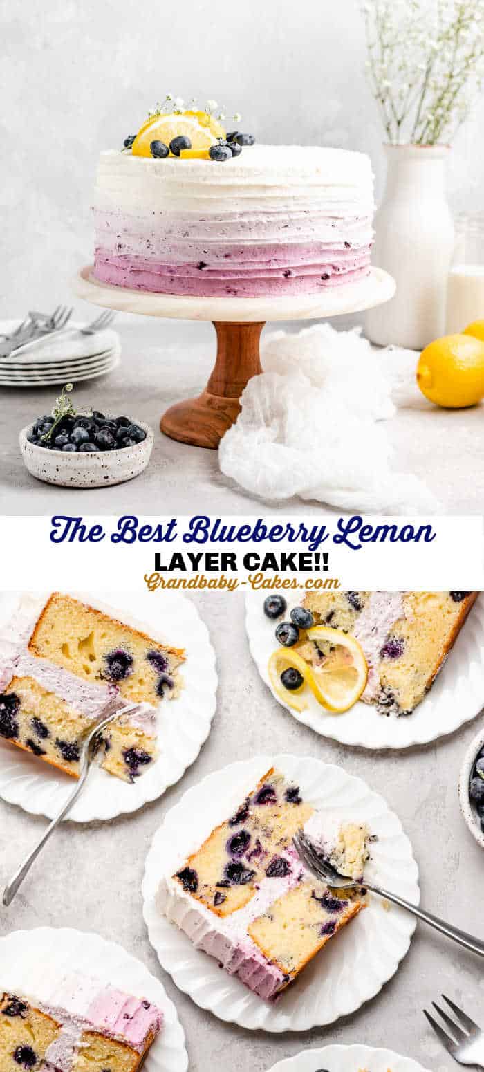 Lemon Blueberry Cake Fresh Berries and Lemon