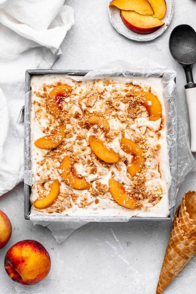 Peach Pie Ice Cream - Grandbaby Cakes