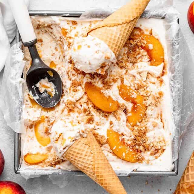 Peach Pie Ice Cream - Grandbaby Cakes