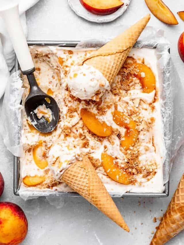 Peach Pie Ice Cream - Grandbaby Cakes