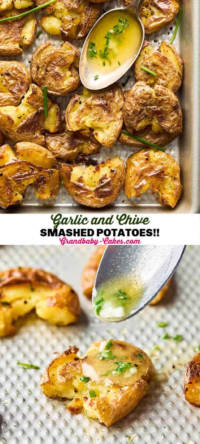 Beyond Buttery Crispy Smashed Potatoes - Grandbaby Cakes