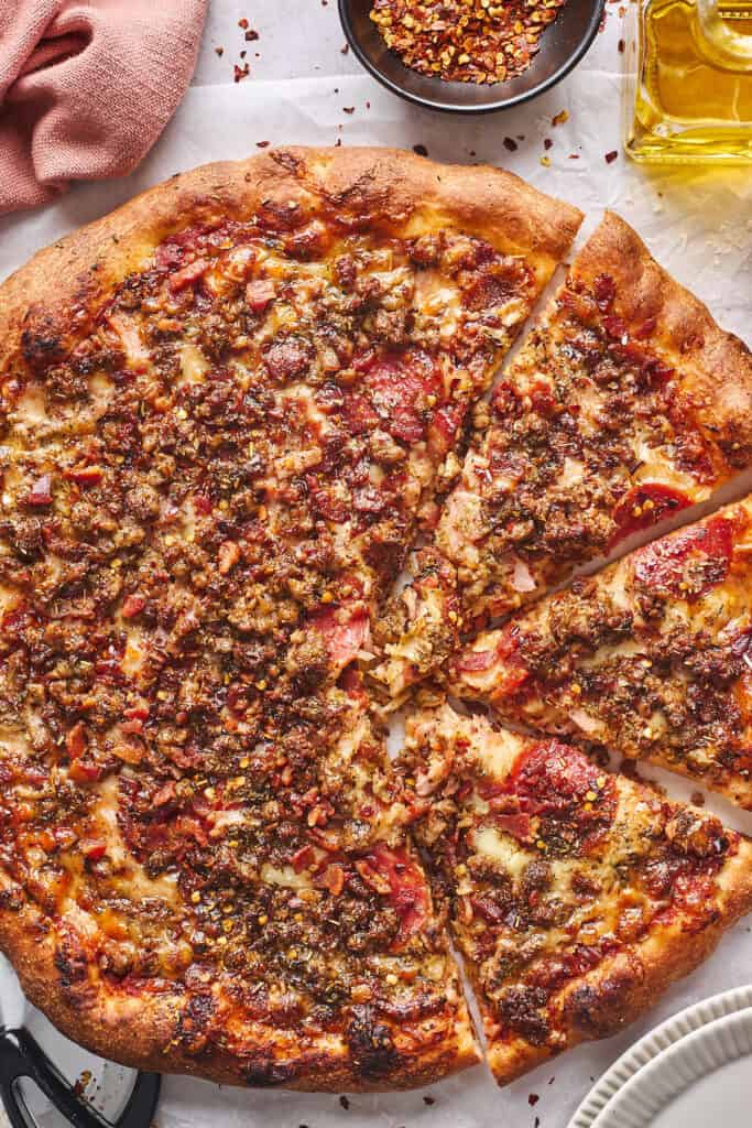 Meat Lovers Pizza - Grandbaby Cakes