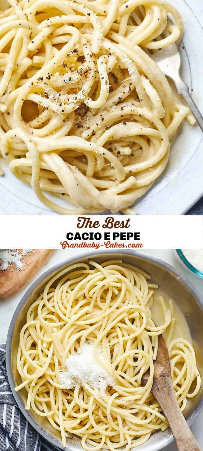Easy Homemade Cacio e Pepe - Grandbaby Cakes