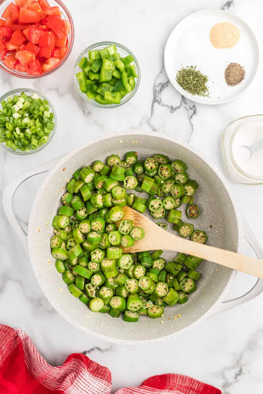 Southern Okra and Tomatoes - Grandbaby Cakes