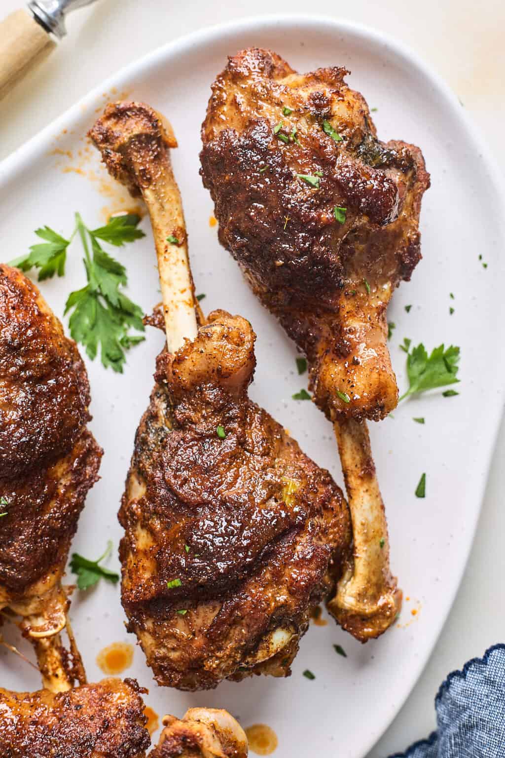 Juicy and Flavorful Roasted Turkey Legs {One-Pan Recipe} - Grandbaby Cakes