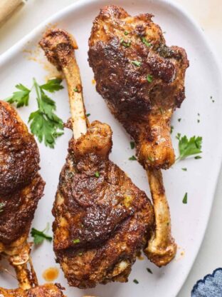 Juicy and Flavorful Roasted Turkey Legs {One-Pan Recipe} - Grandbaby Cakes