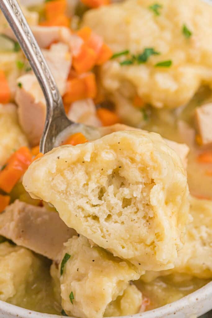 Beyond Flavorful Turkey and Dumplings Recipe - Grandbaby Cakes