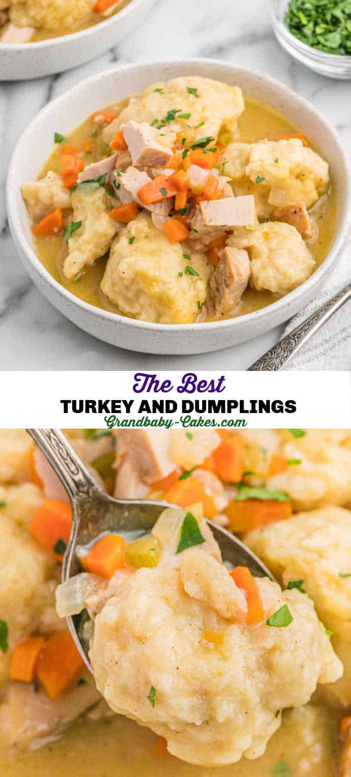 Beyond Flavorful Turkey and Dumplings Recipe - Grandbaby Cakes