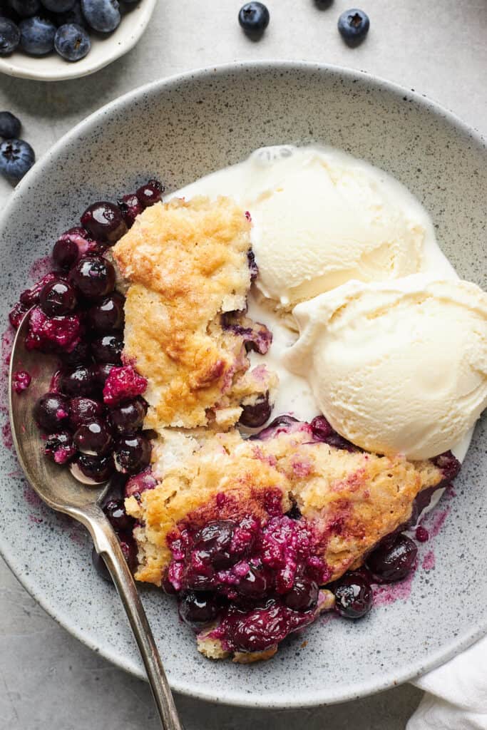 Blueberry Pancake Cobbler - Grandbaby Cakes