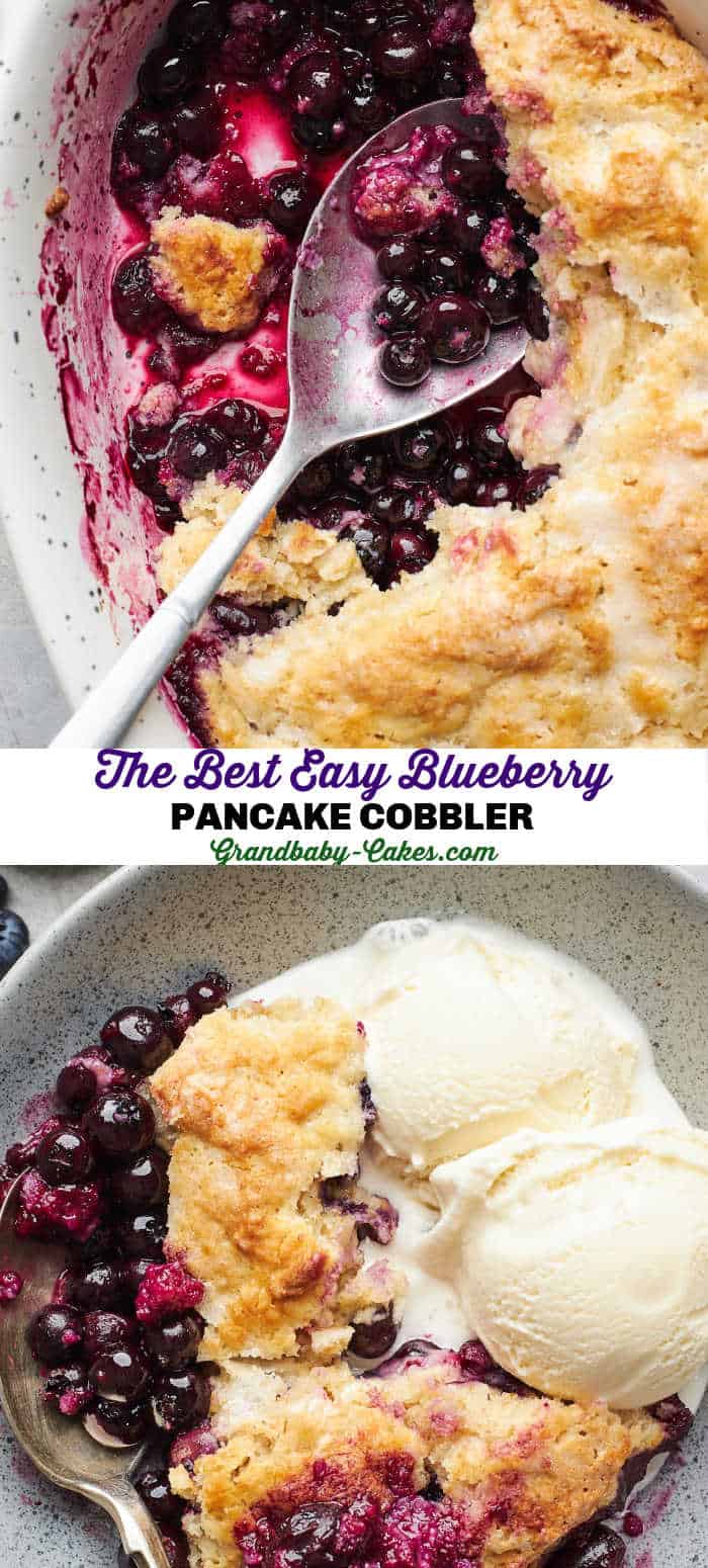 Blueberry Pancake Cobbler - Grandbaby Cakes