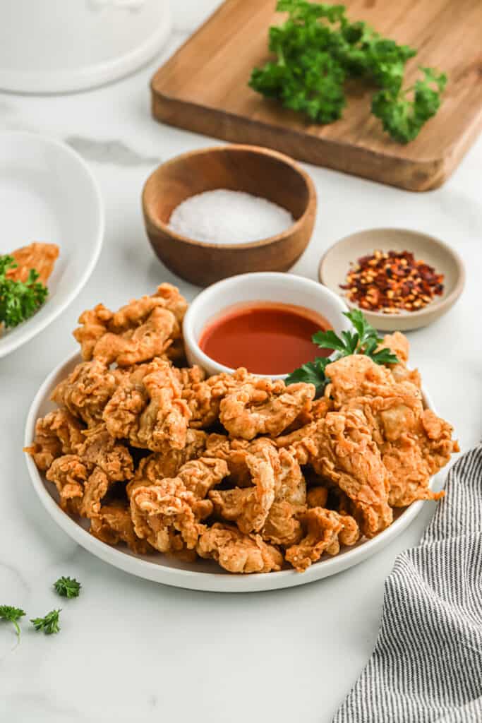 Crispy Fried Oyster Mushrooms - Grandbaby Cakes