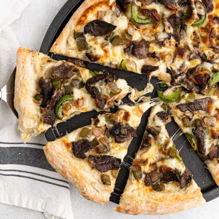 Philly Cheese Steak Pizza - Grandbaby Cakes
