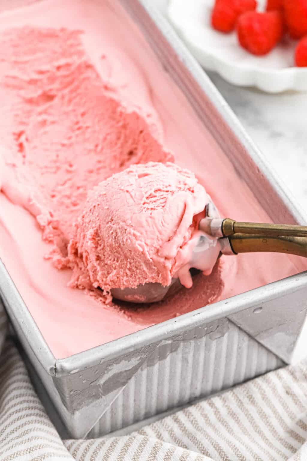 Seriously Creamy Raspberry Ice Cream - Grandbaby Cakes