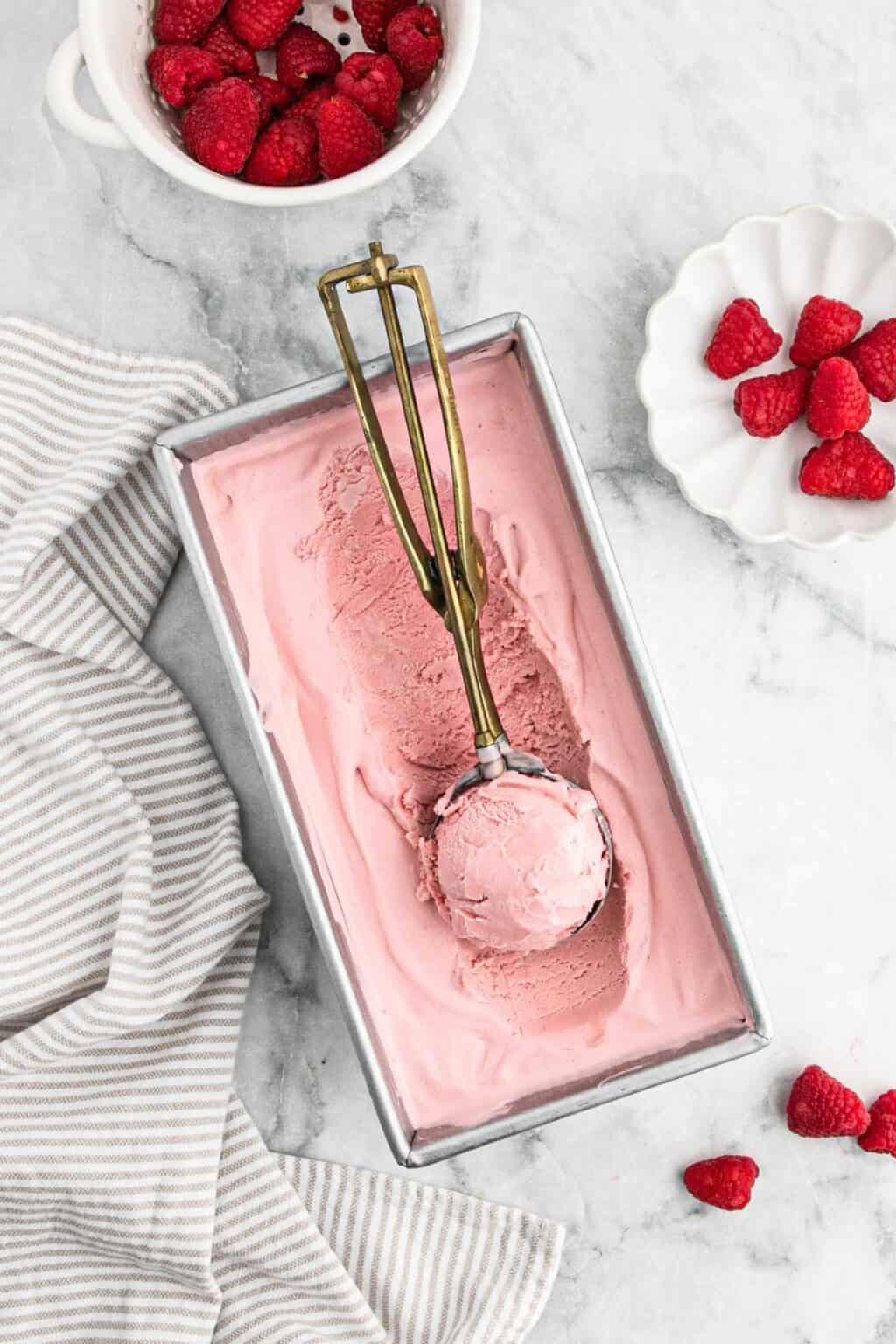 Raspberry Ice Cream - Grandbaby Cakes