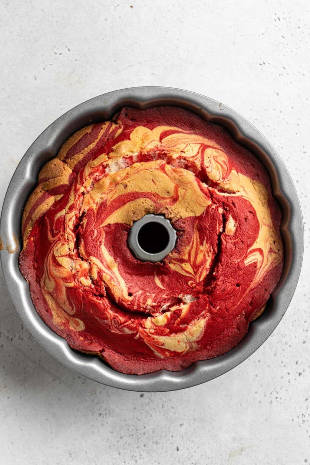 Showstopping Red Velvet Marble Cake Recipe - Grandbaby Cakes