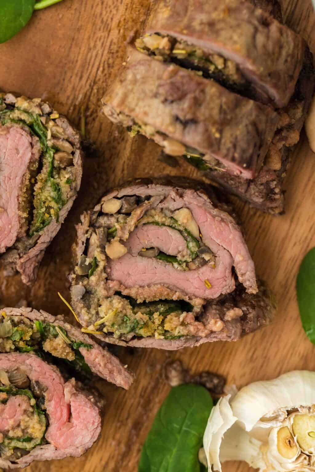 Stuffed Flank Steak Recipe (Steak Pinwheels)