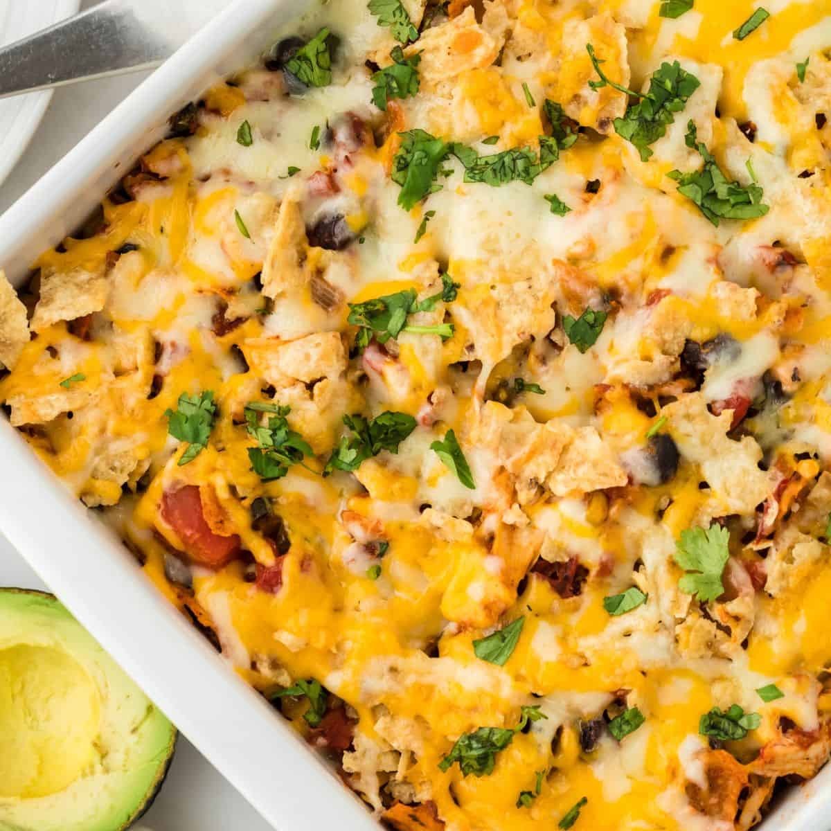 Southwestern Chicken Casserole - Grandbaby Cakes