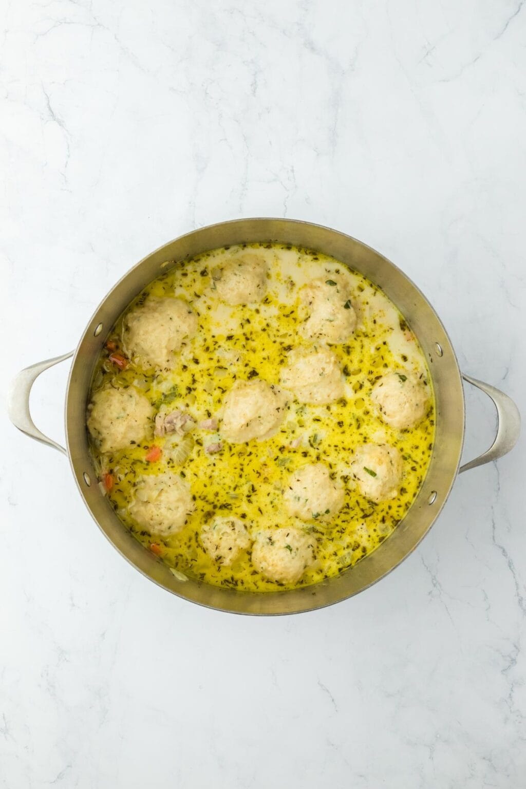 Effortless Chicken and Dumpling Soup - Grandbaby Cakes