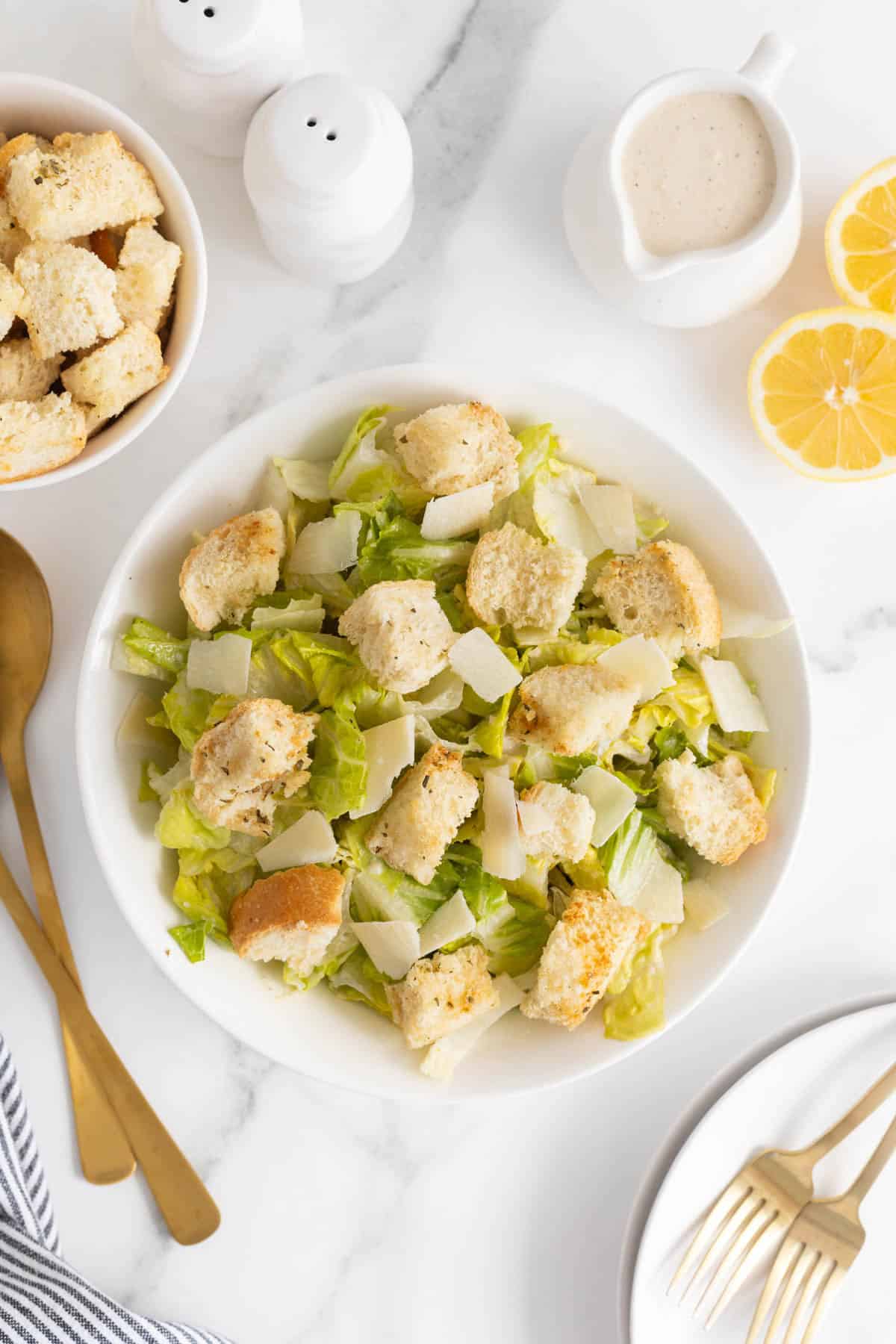 Restaurant Quality Caesar Salad - Grandbaby Cakes